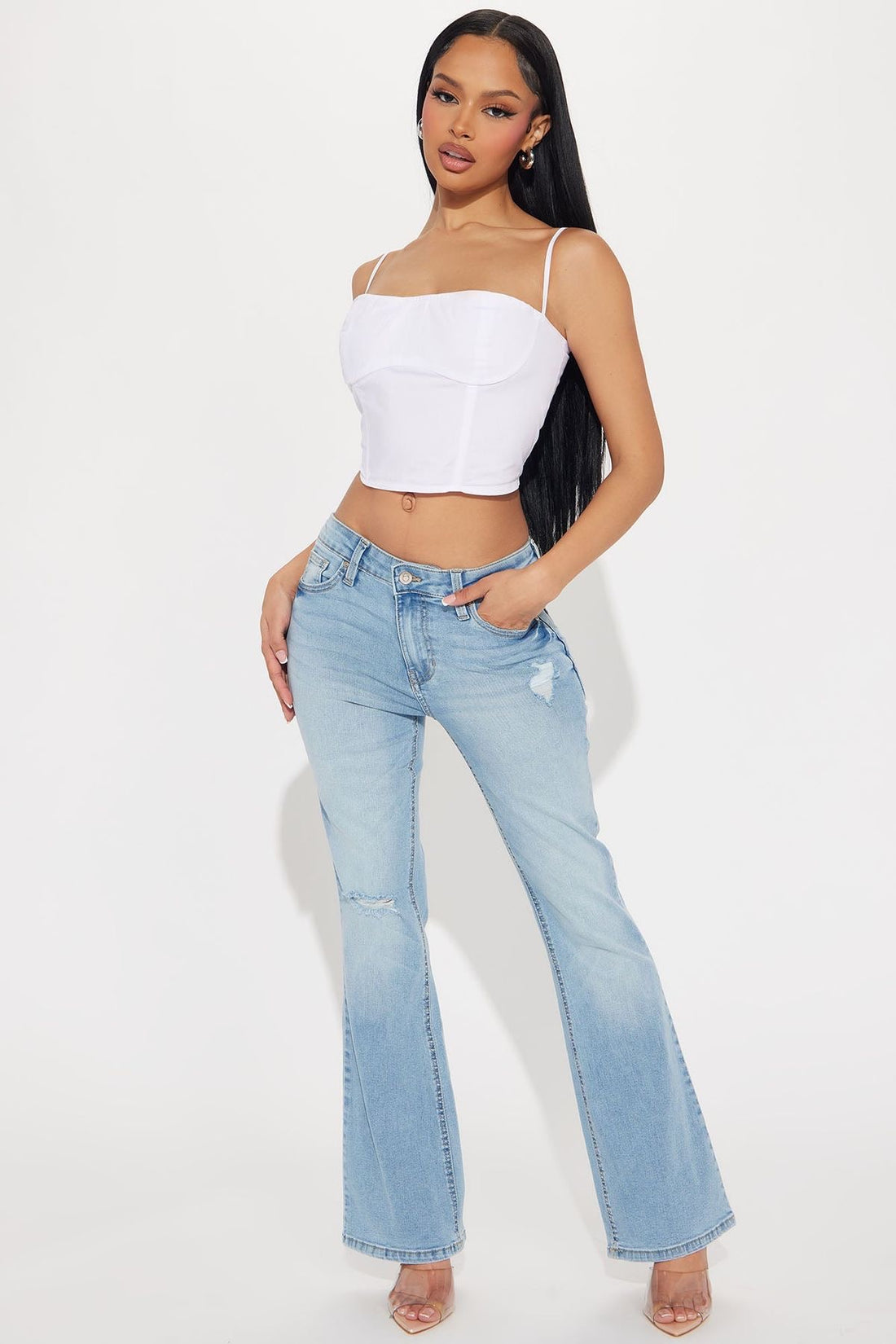 BOOTCUT RIPPED JEANS – Everything Lexis
